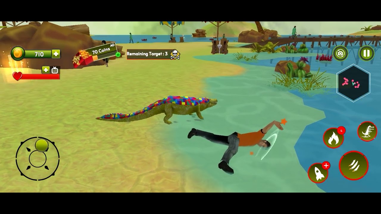 hungry crocodile game play - YouTube