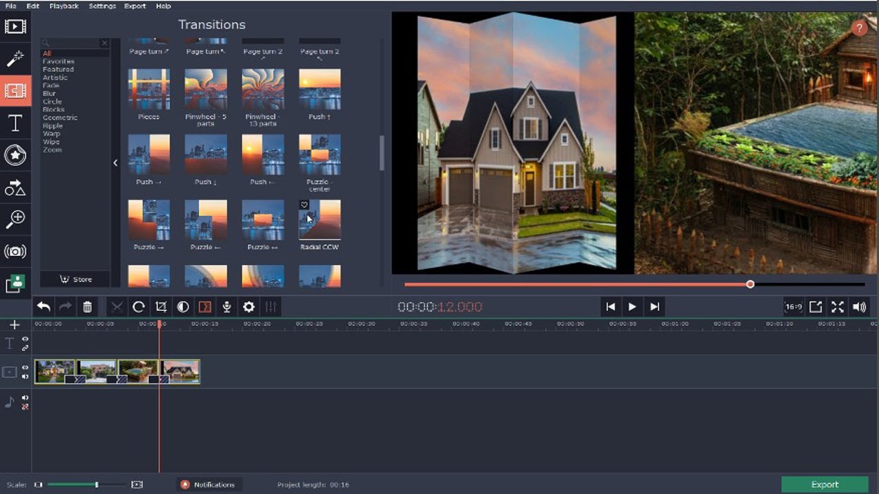 How to Put Transitions Using Movavi Video Editor - YouTube
