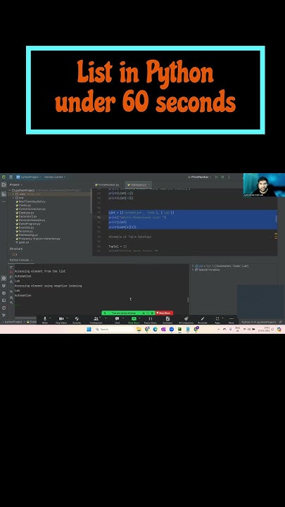 Python List Basics in 60 Seconds | Quick Tutorial #programmingtutorial #python - YouTube