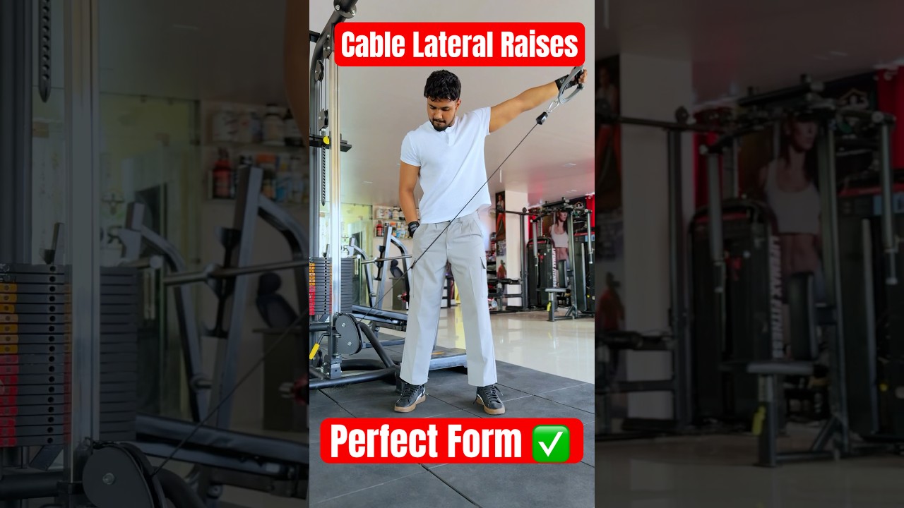 How To Lateral Raise Perfect Form with Cable - YouTube