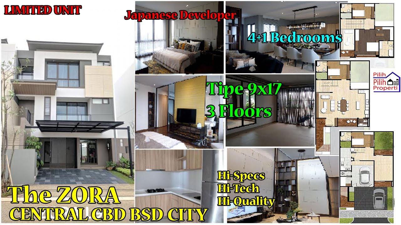 Zora Bsd Japanese Premium Housing 9x17 4+1 bedrooms by mitsubishu and ...