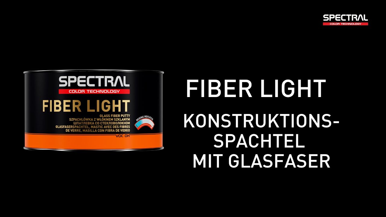 [DE] SPECTRAL FIBER LIGHT - konstruktionsspachtel mit glasfaser - YouTube