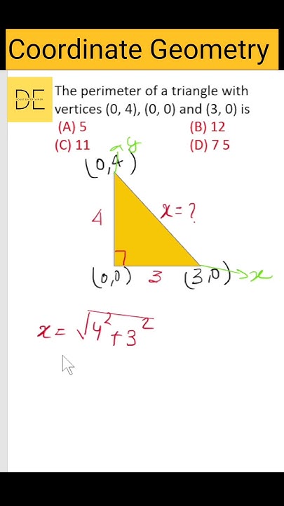 Coordinate Geometry perimeter of a triangle with coordinates given ...