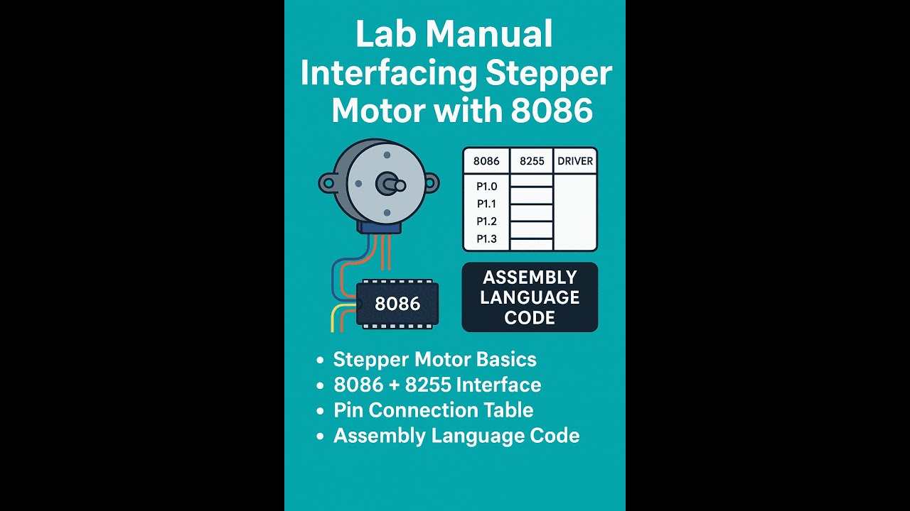 Lab Manual: Interfacing Stepper Motor with 8086 - YouTube