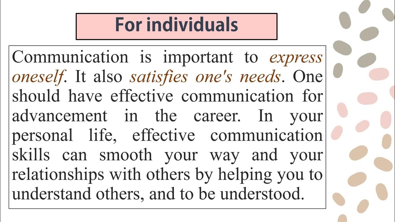 Lesson 1 the communication process - YouTube