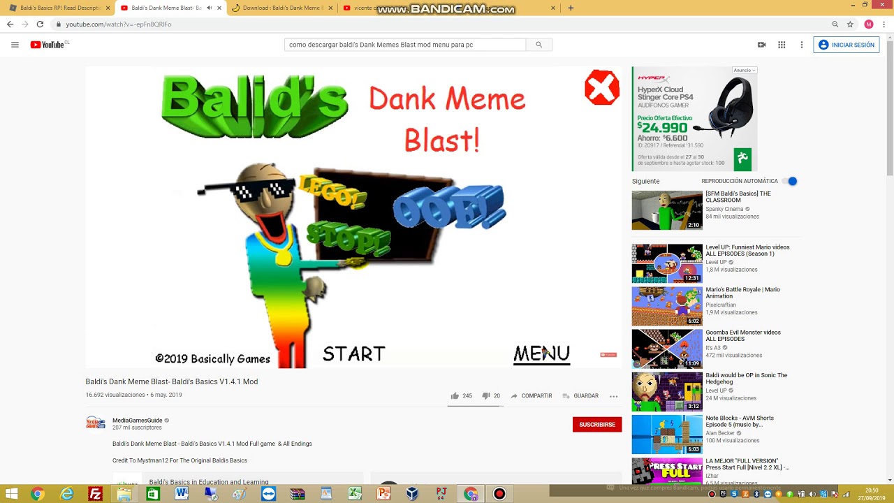 baldi basics dark memes blast - YouTube