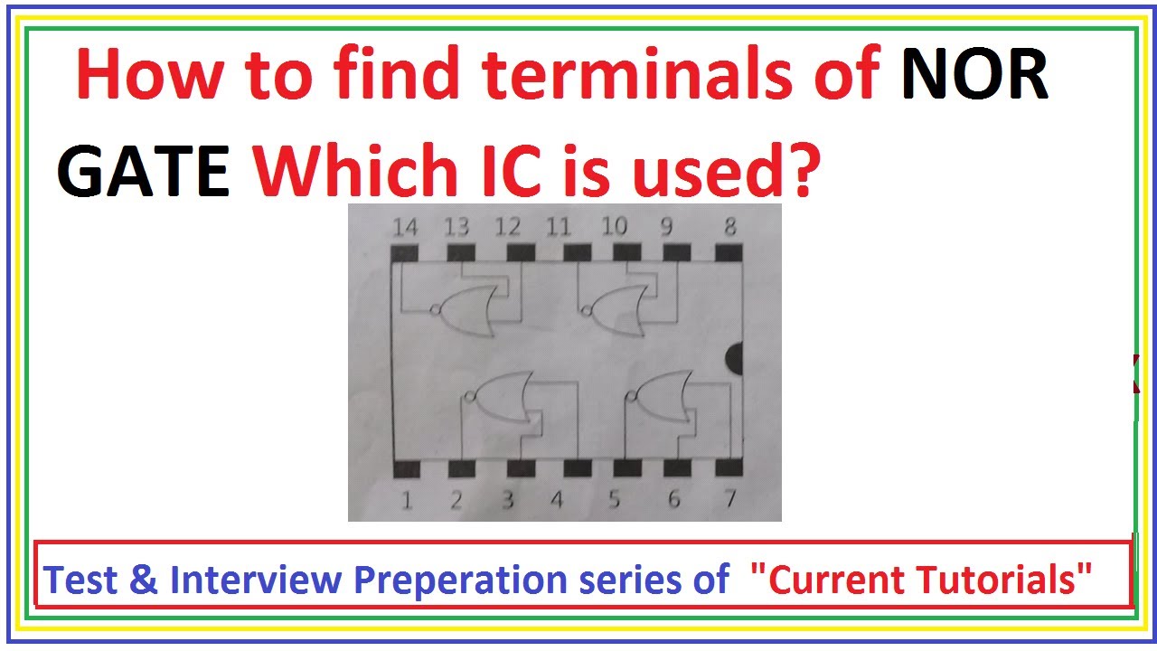 Terminals Identification of NOR GATE How to find terminals of NOR GATE ...