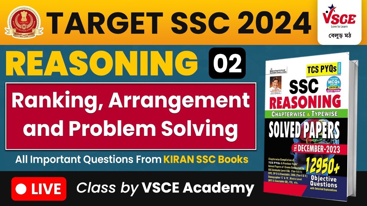 Ranking Test (Part -2) | Reasoning | SSC CGL, CHSL, MTS, GD | Kiran SSC ...