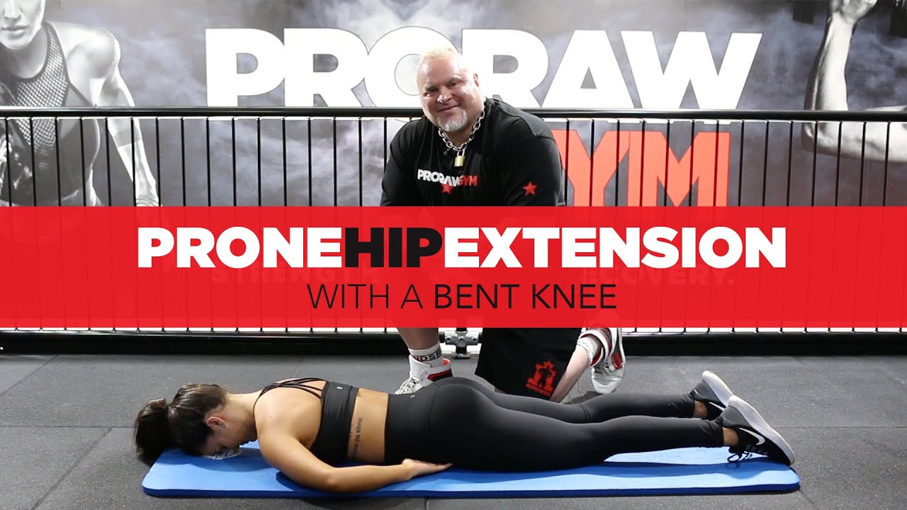 PRONE HIP EXTENSION with a BENT KNEE - YouTube