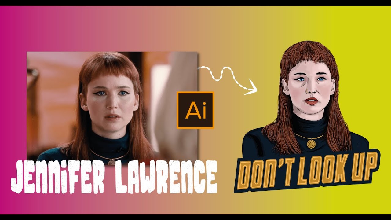 Cartoon Speed Art for Jennifer Lawrence | Vector Art | Vector Portrait ...