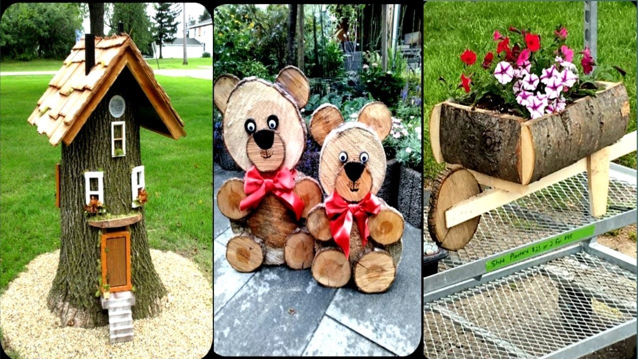 50 Creative and Magical Wood Log Ideas To Make Your Garden Beautiful ...