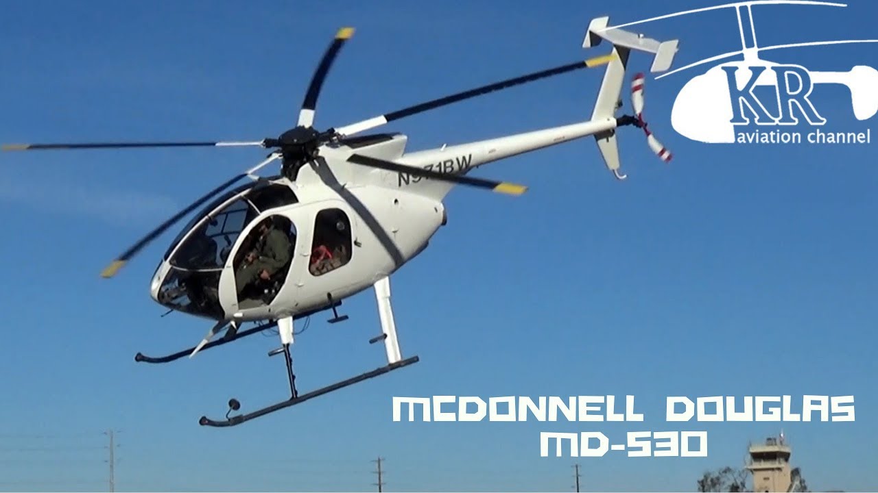 McDonnell Douglas MD-530 take off from Whiteman Airport, LA - YouTube