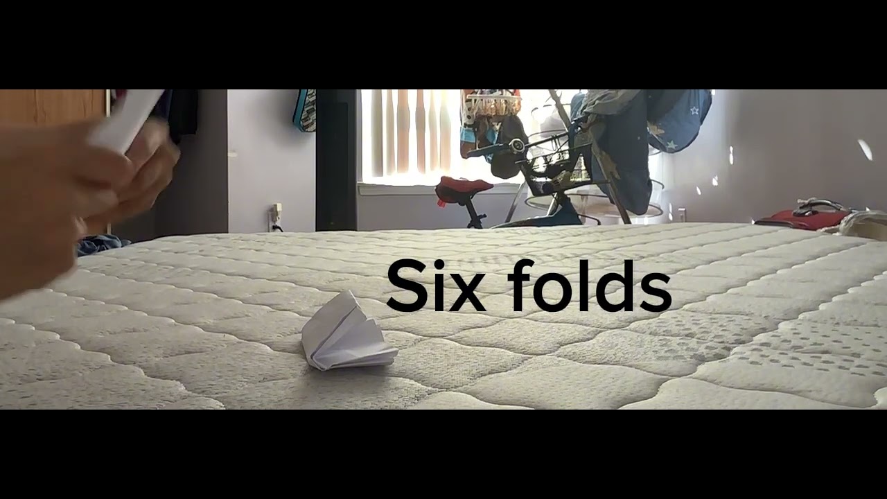 How to fold paper over 8 times - YouTube