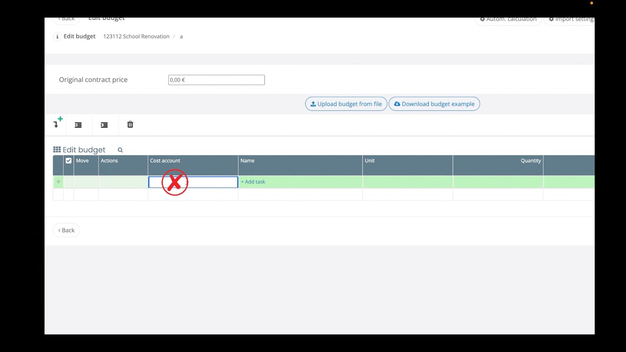 Bauwise budget import by copy & paste - YouTube