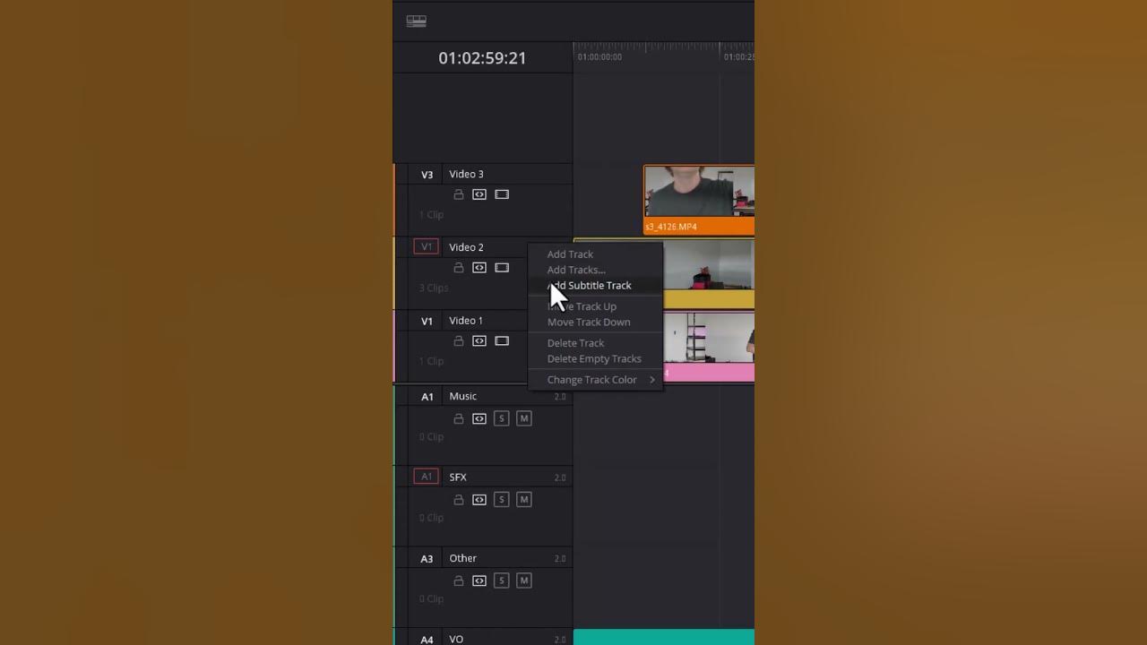 Move Tracks Up & Down in DaVinci Resolve - YouTube