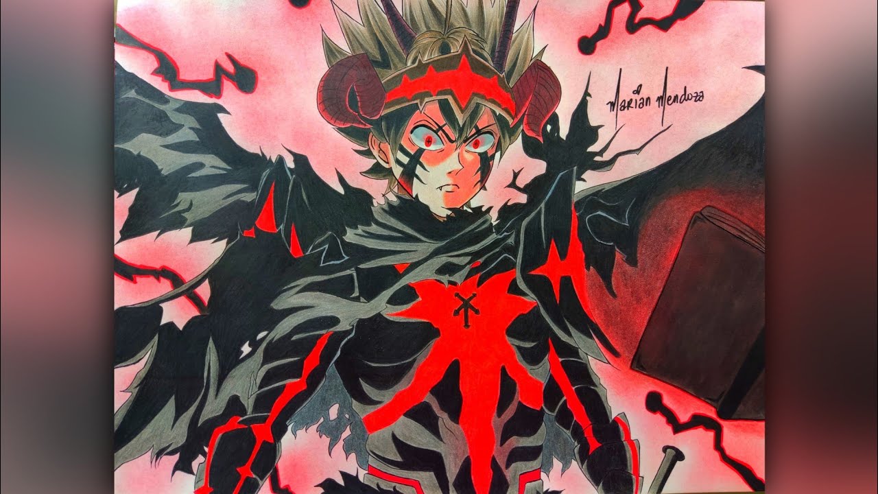 Drawing Asta Full Demon Form Union (Speed Drawing) #astademon - YouTube