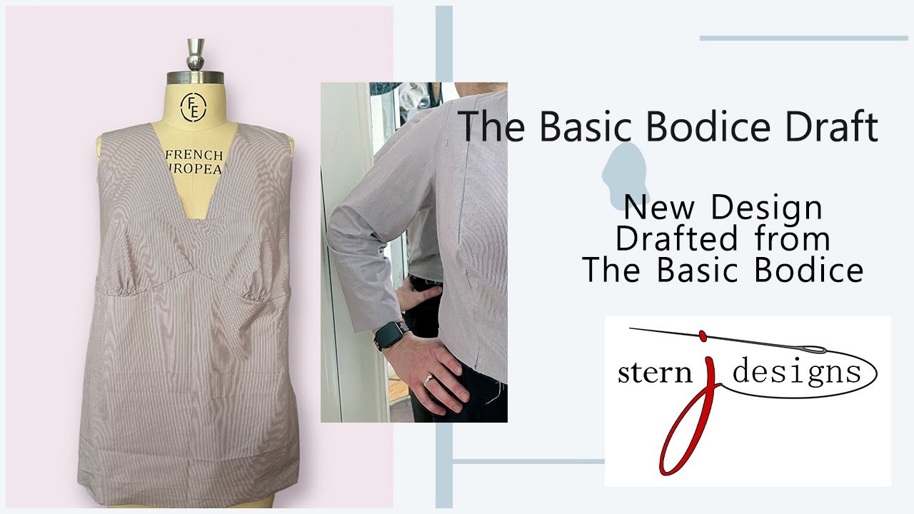 New Top Design using the Basic Bodice Draft - YouTube