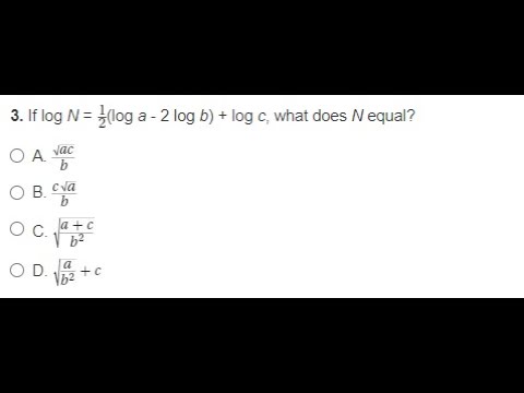 [AP Precalculus] Mock multiple choice - logarithms - crackap - YouTube