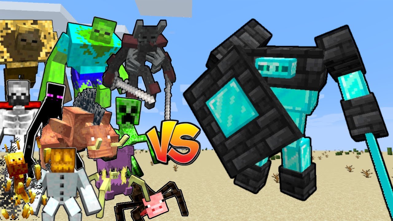 Diamond Golem Vs Mutant Beasts and Mutant More in Minecraft - YouTube