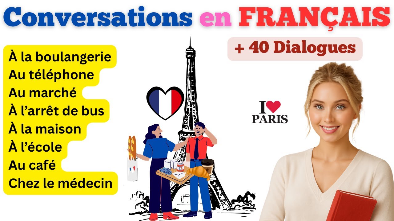 Apprends le français avec plus de 40 Dialogues et Conversations ...