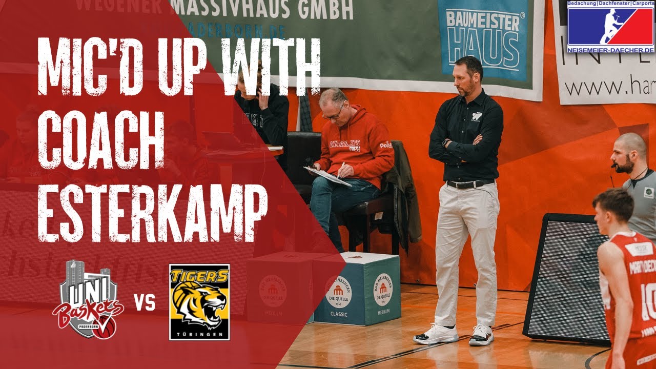 Mic'd Up with Coach Esterkamp vs Tigers Tübingen - YouTube