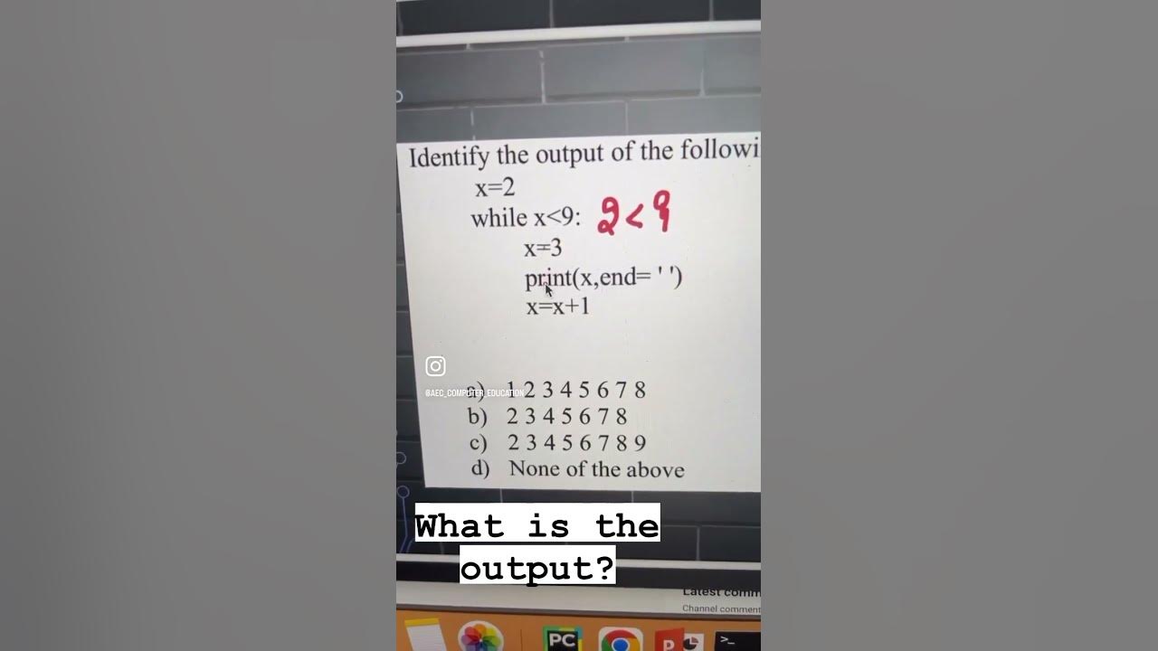 Python Output Question Python Computerscience Ip Coding Programming Whileloop