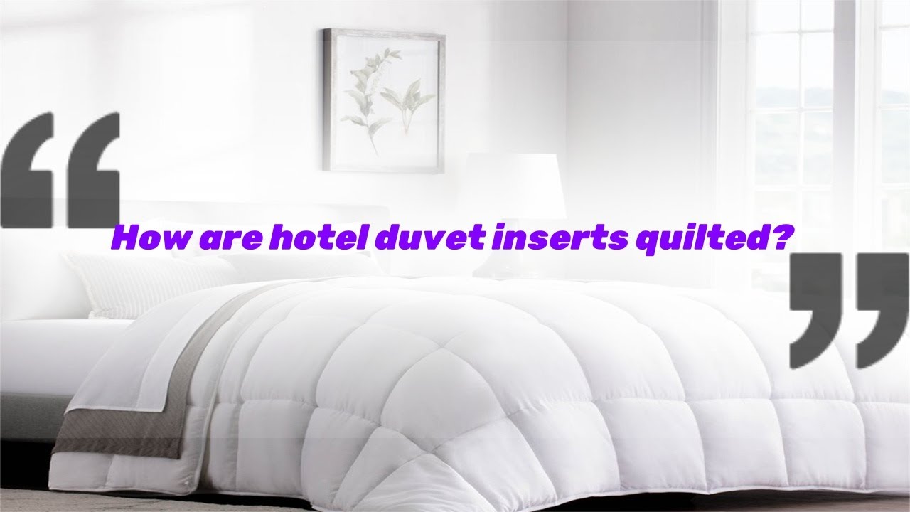 How are hotel duvet inserts quilted? - YouTube