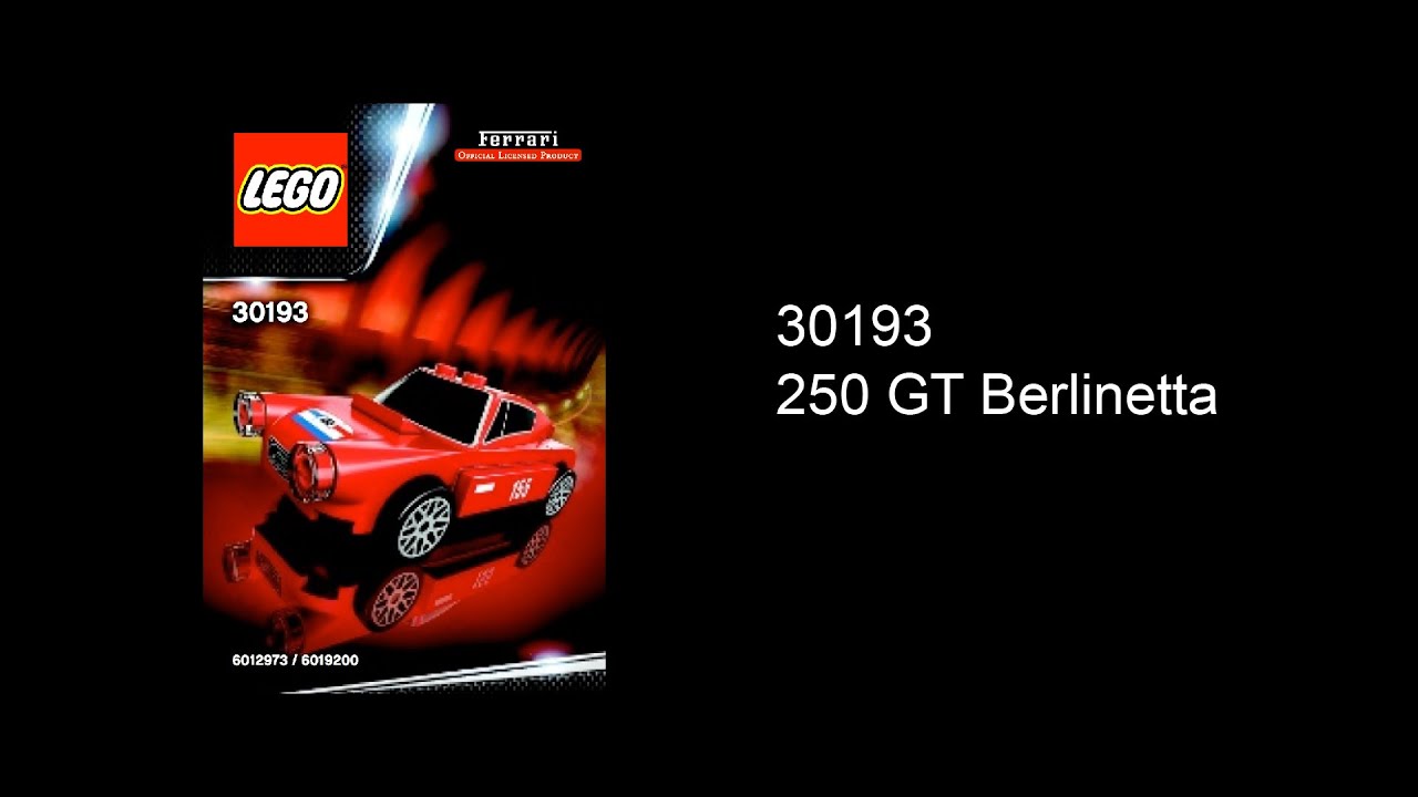 Ferrari 250GT Berlinetta (30193) | Lego Shell Ferrari 2012 - YouTube