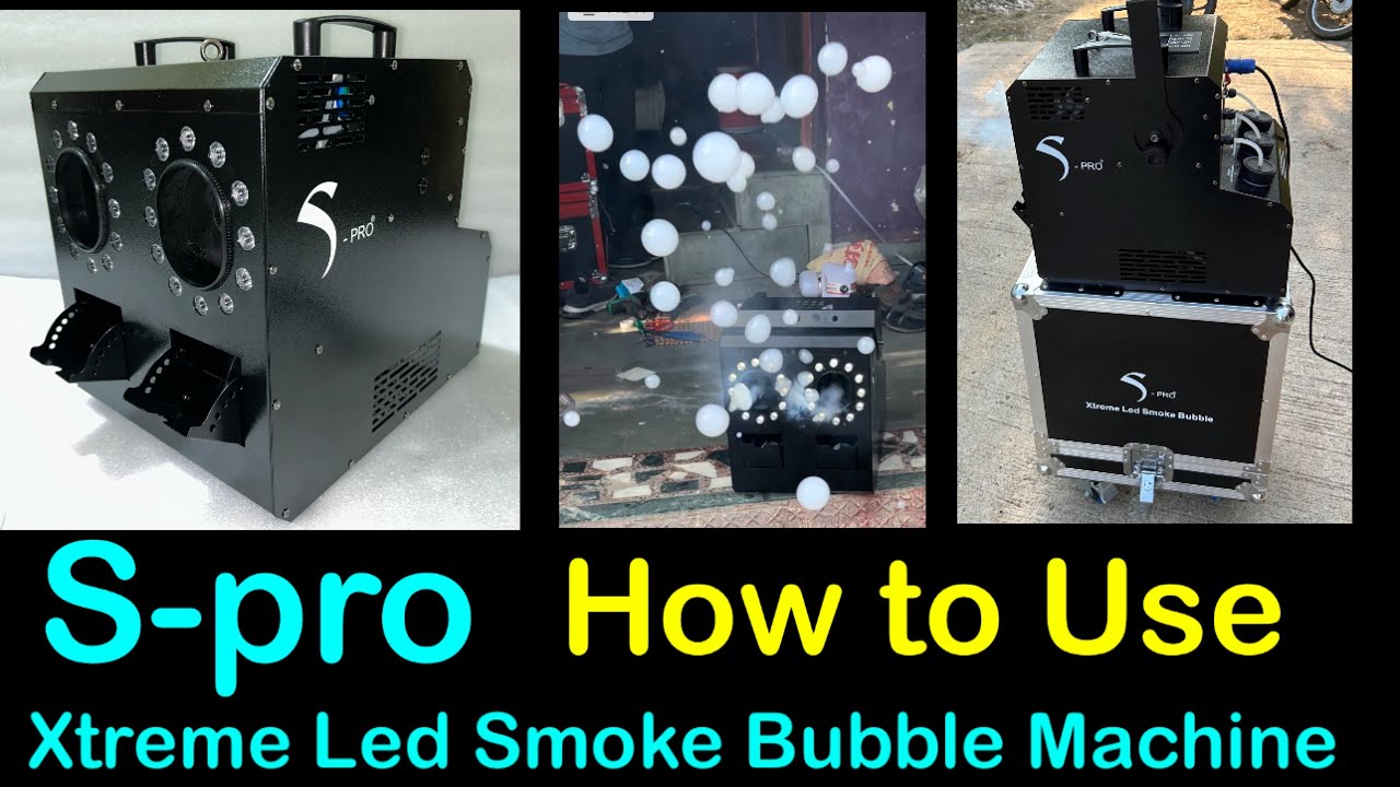 How to use Spro Xtreme Led smoke bubble machine, wholesaler ...