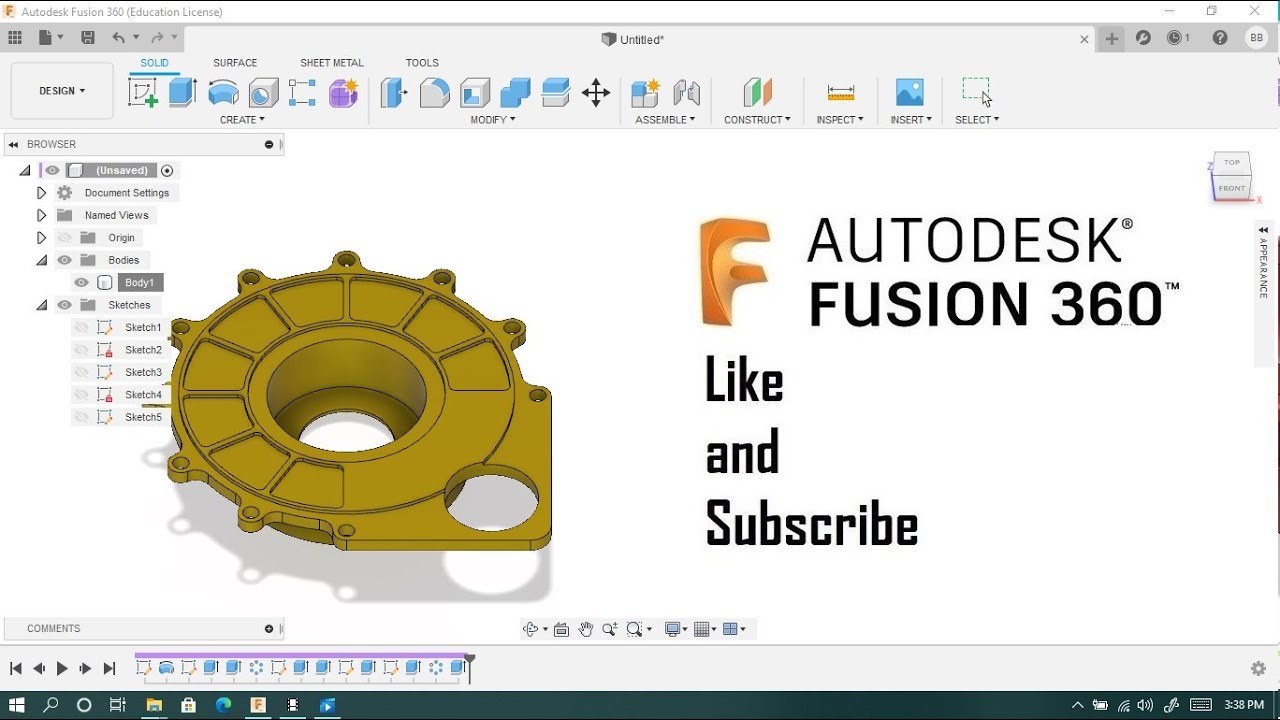 Example 10 Solid Case Design in Autodesk Fusion 360 - YouTube