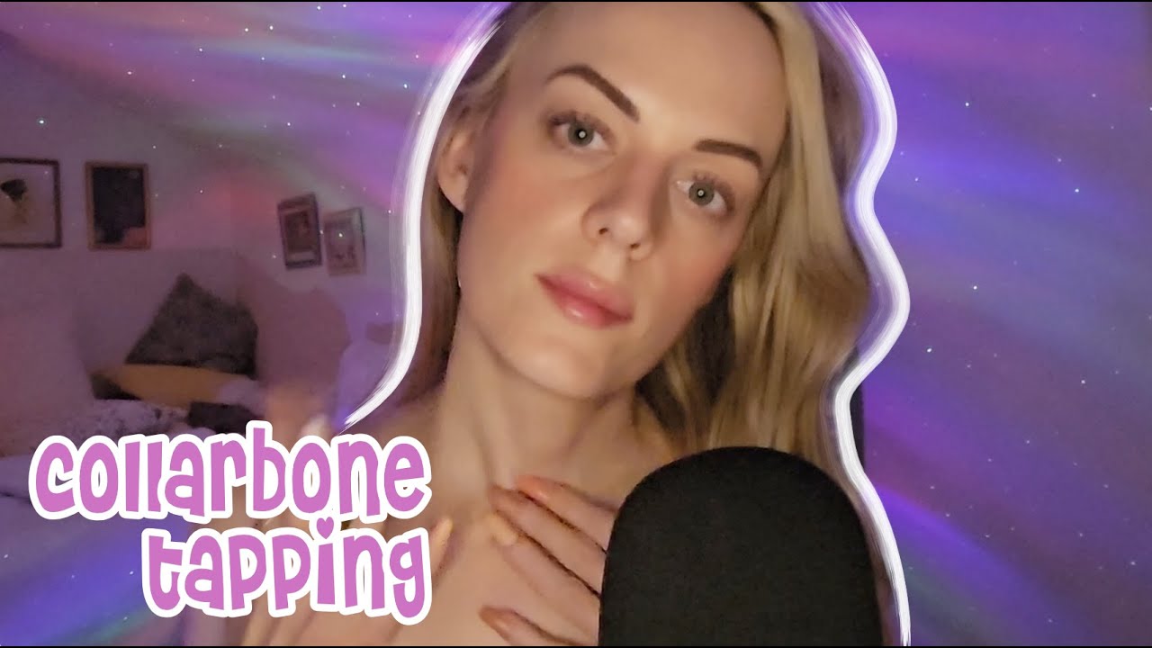 ASMR Collarbone tapping, Skin & Fabric Scratching + Nail sounds 💅 - YouTube