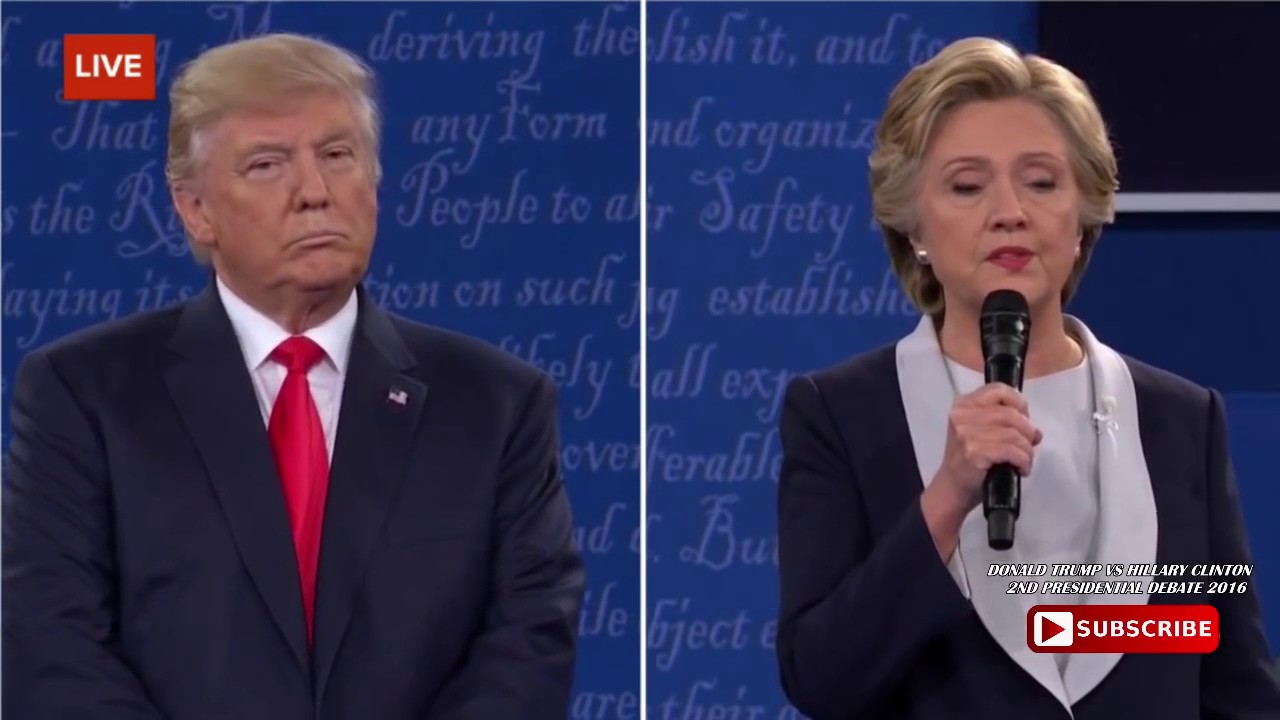 HILLARY CLINTON AND DONALD TRUMP THE SECOND PRESIDENTIAL DEBATE LIVE ...