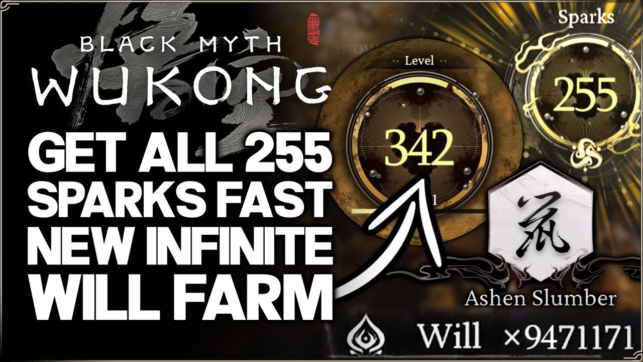 Black Myth Wukong - New Best 70+ Sparks Per Hour Will Farm Guide - Unlock ALL Skills Level Up ...