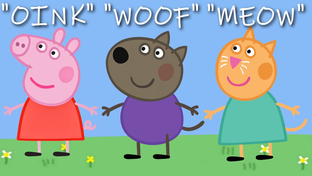 Peppa Pig characters' original sounds - YouTube