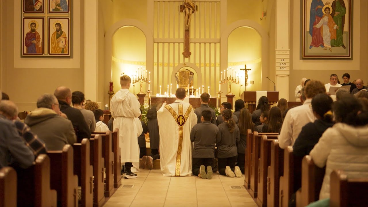 Holy Thursday Eucharistic Procession 2024 | Adrian, MI - YouTube