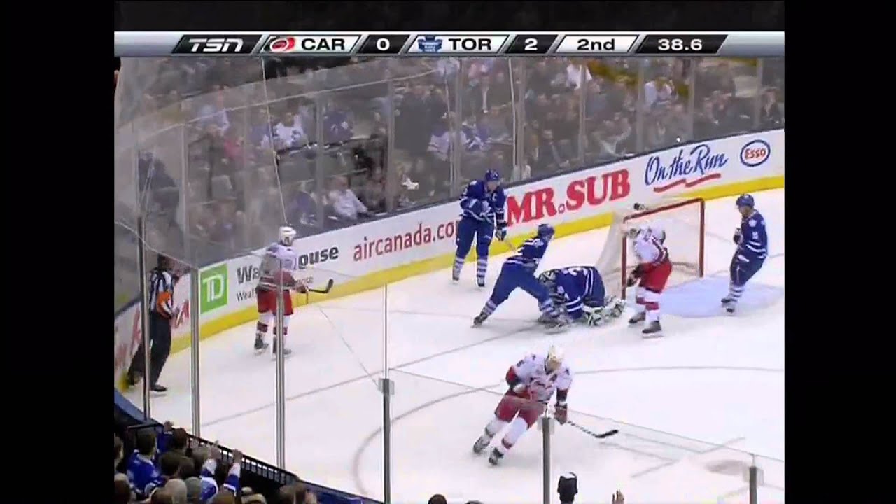 Hurricanes @ Maple Leafs - Highlights - James Reimer First Shutout ...