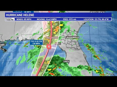 Live | Hurricane Helene landfall time, forecast for Northeast Florida ...