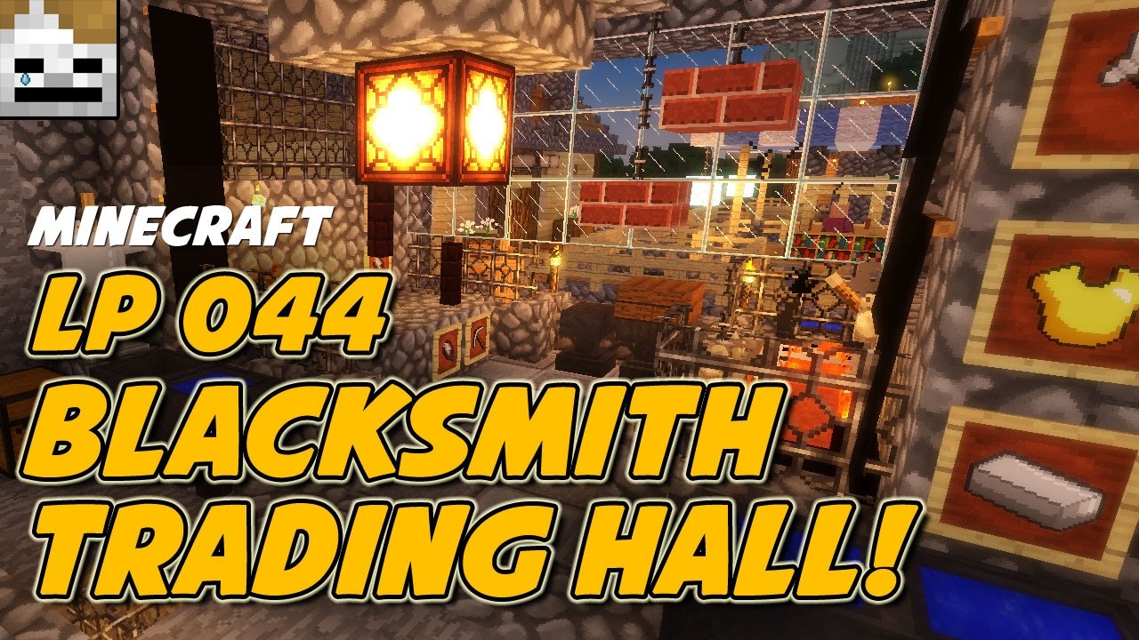 New Let's Play Minecraft 1.10 Episode 44: Blacksmith Trading Hall (How ...