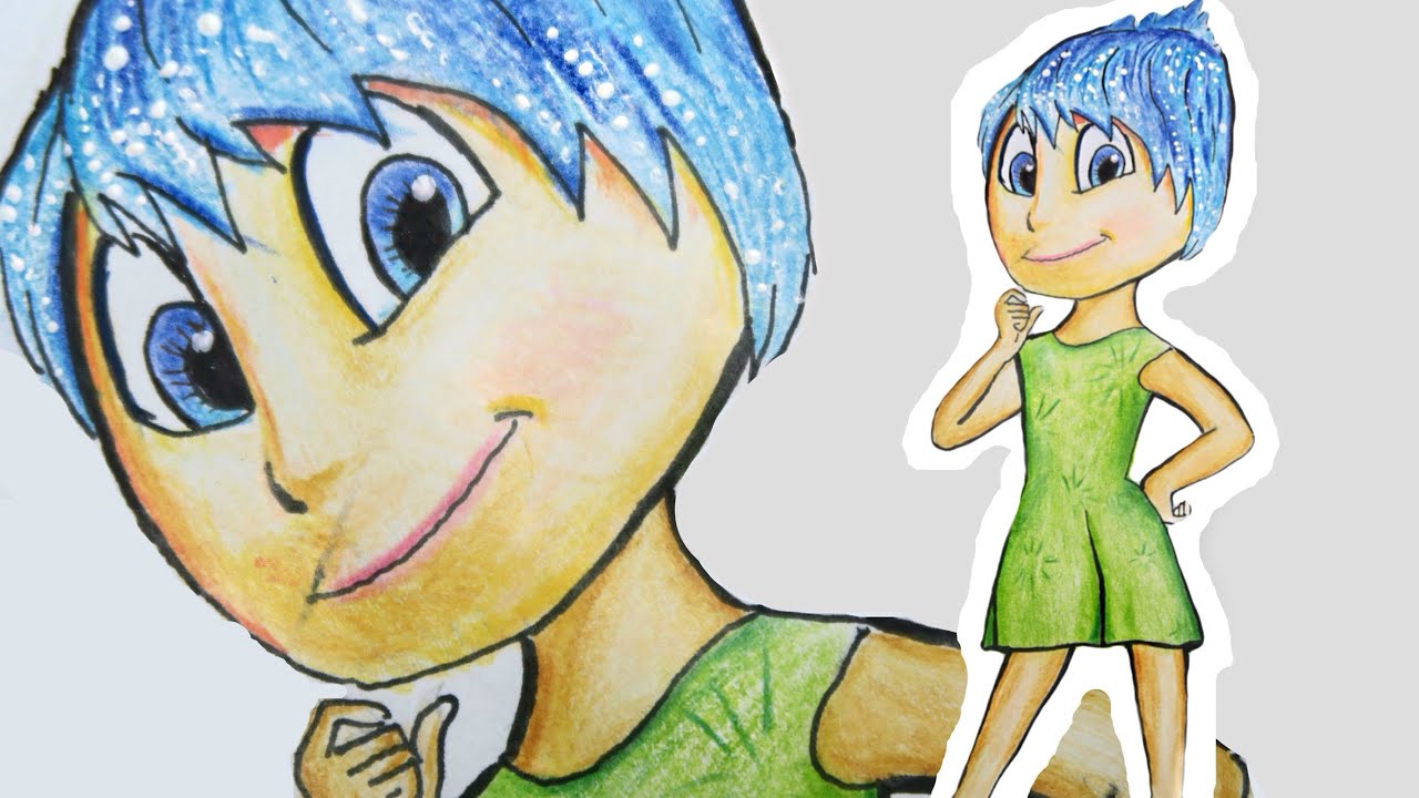 Como desenhar a Alegria de Divertida Mente | How to draw Joy from ...