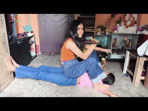 Funny prank stomach sitting video 😂