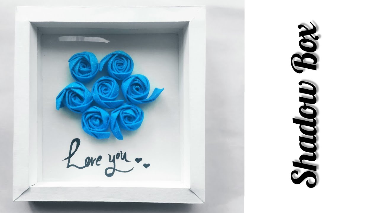 How to make SHADOW BOX / Shadow box craft / Gift shadow box making ...