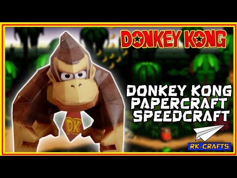 Donkey Kong Papercraft Speedcraft #donkeykong #supermario #papercraft # ...