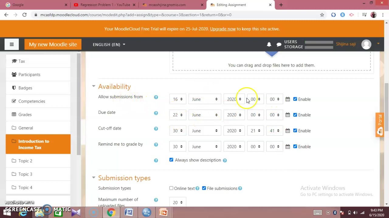 Creating assignment - YouTube