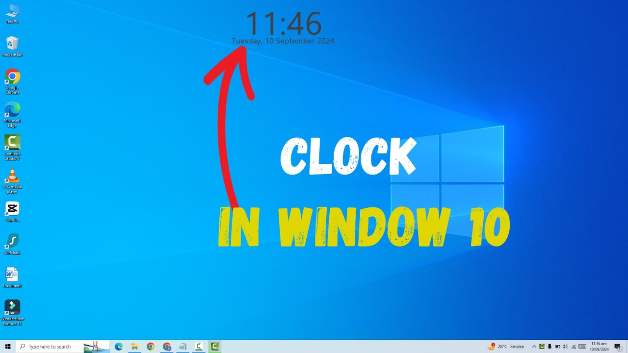 How To Add Clock Widget In Window 10 - YouTube