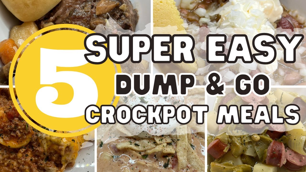 5 INGREDIENT DUMP & GO CROCKPOT MEALS FOR BUSY FAMILES | QUICK & EASY ...