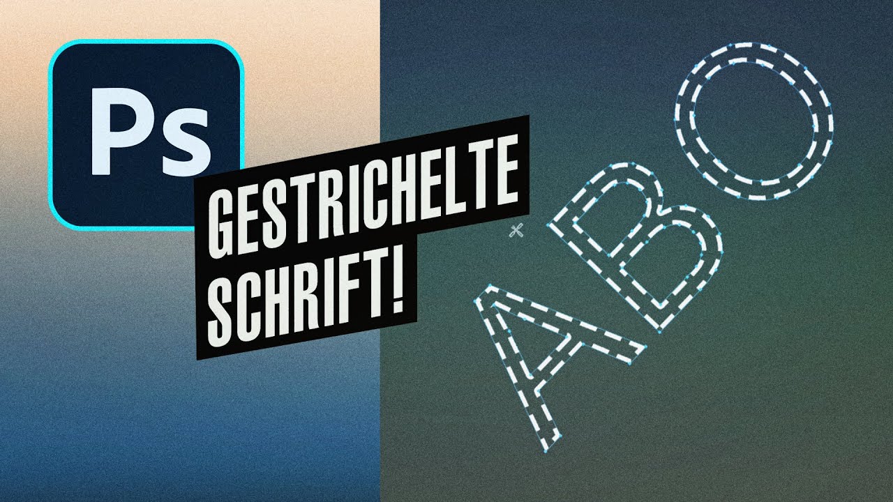 Photoshop - Gestrichelten Text erstellen! (3K) - YouTube