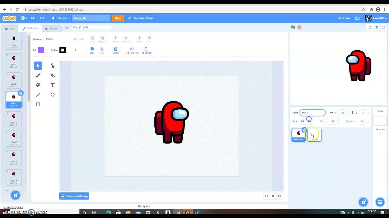 How to make among us in scratch Part 1 - YouTube