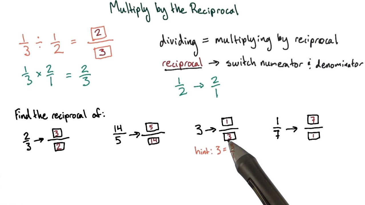 Multiplying By The Reciprocal Intro Algebra Review YouTube