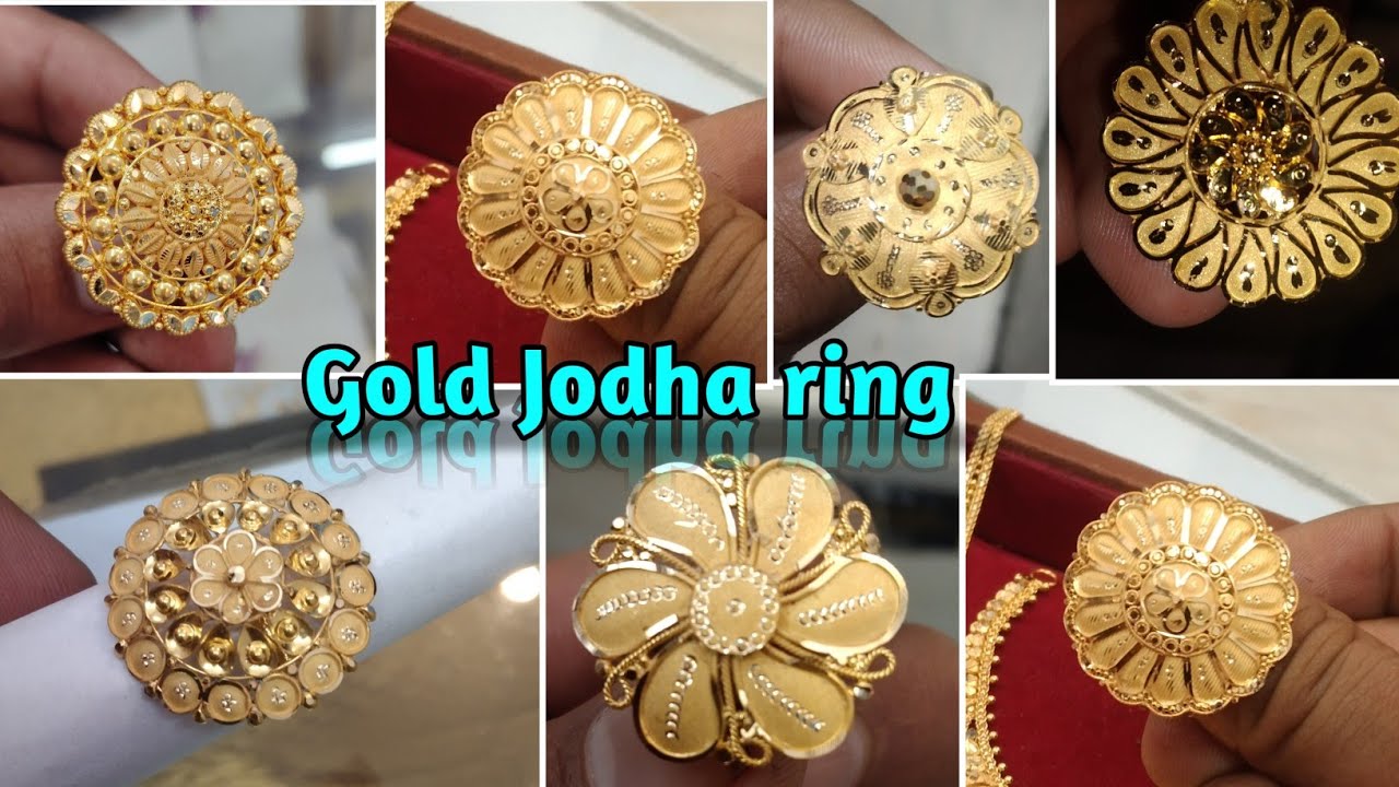 Gold jodha ring design with weight and price || Gold rings design # ...