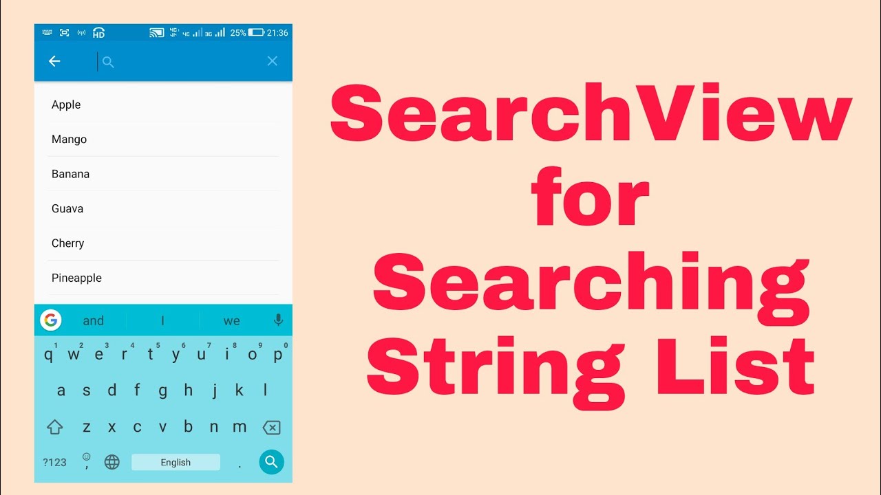 Searchview In Sketchware Youtube